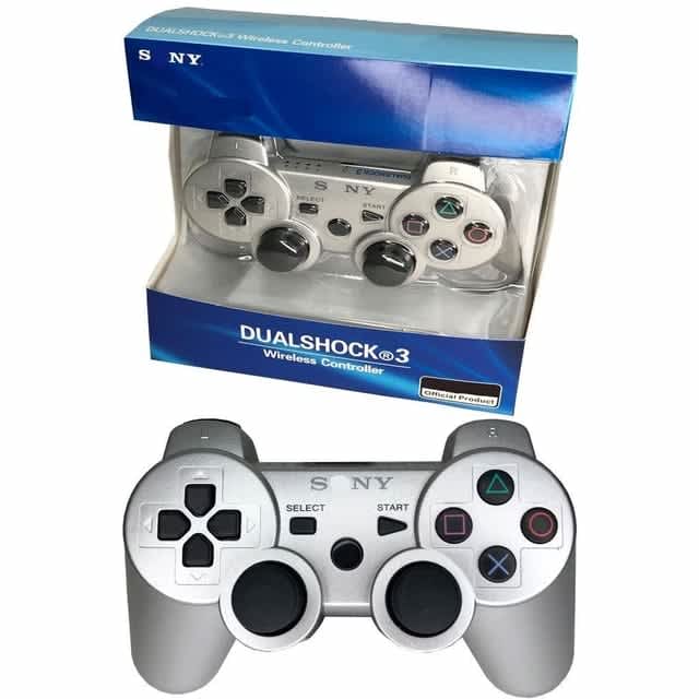 PS3 DUALSHOCK WIRELESS CONTROLLER – SILVER COLOR – Smart Deals